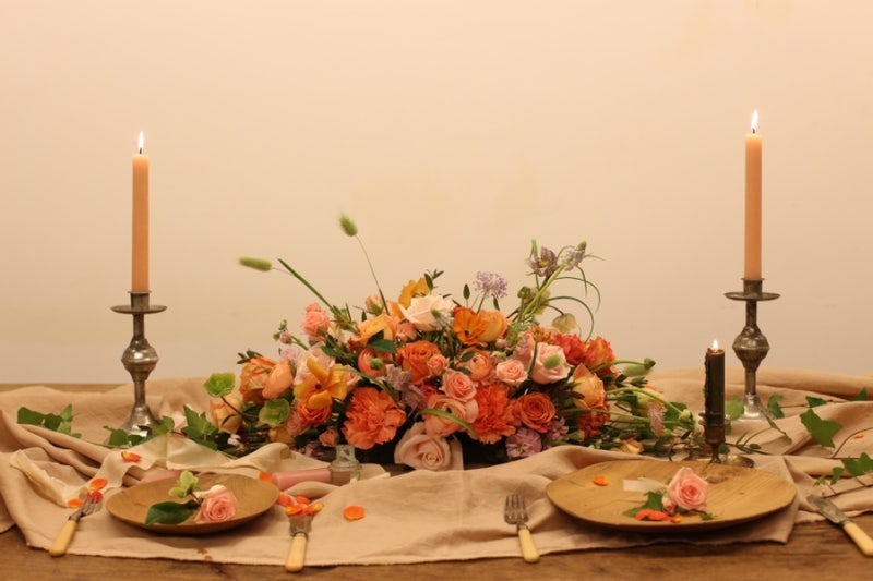 꽃수업 롱앤로우 테이블 센터피스 Long And Low Centerpiece 네이버 블로그