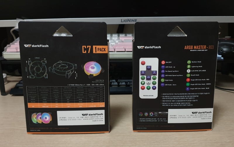 [쿨링팬] 이중 스펙트럼 ARGB로 당신을 사로잡을 그 쿨링팬! darkFlash C7 ARGB + ARGB Master RC1 ...