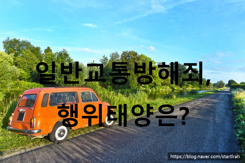 일반교통방해죄 성립요건과 처벌수위는 네이버 블로그