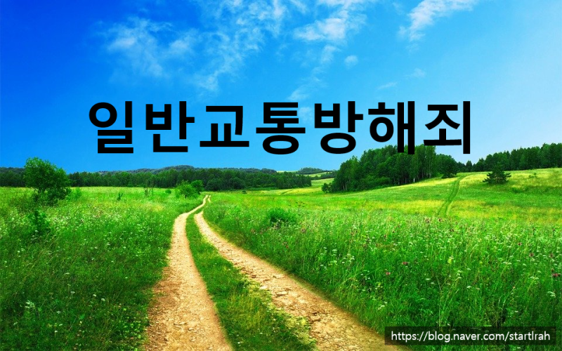 일반교통방해죄 성립요건과 처벌수위는 네이버 블로그