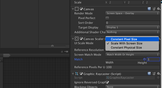 유니티 팁 - Canvas Scaler 를 활용하여 멀티 해상도 대응하기 : 네이버 블로그