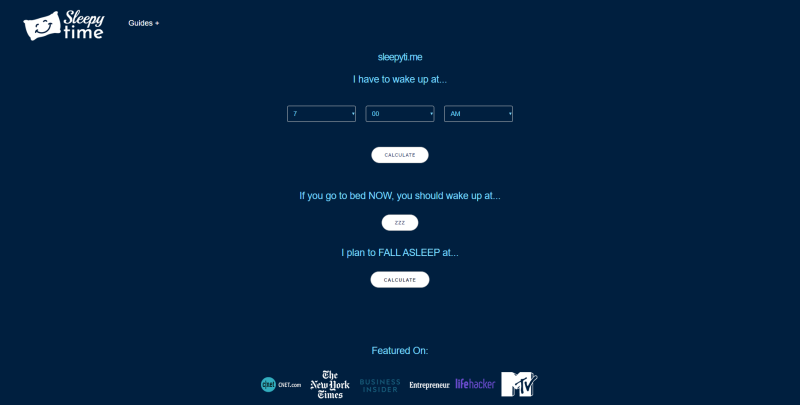 sleepyti.me - 수면에 도움을 주는 사이트 : 네이버 블로그