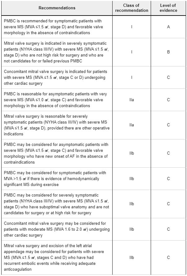 승모판 협착증 정기적인 추적 관찰 이유와 시술 적응증 Mitral Vave Stenosis Monitoring And