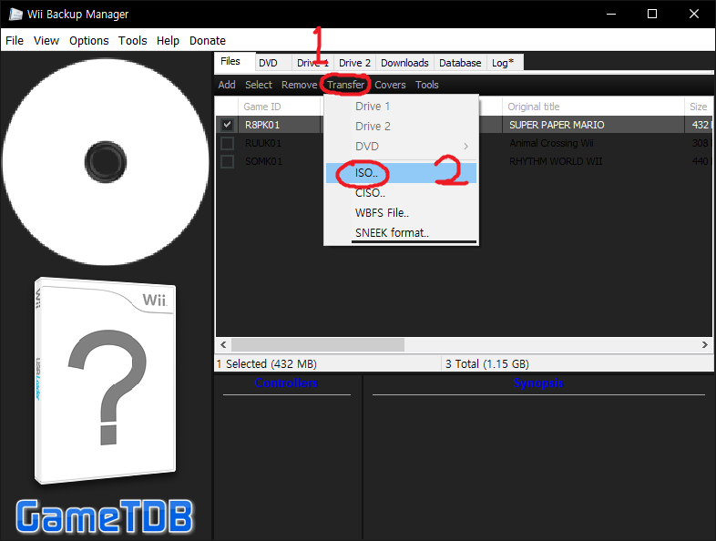Wii Backup Manager WBFS를 ISO로 변환시키기 : 네이버 블로그