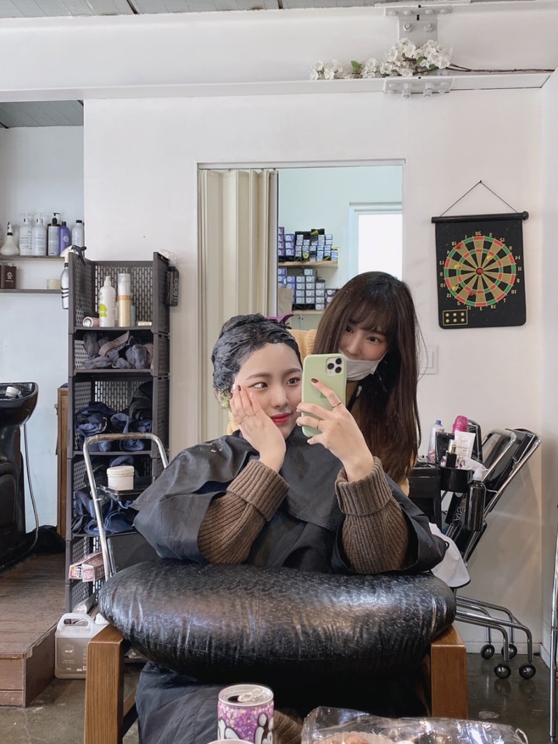 아이유가 했던 그 컬러! 애쉬블루염색 수유역 미나쌤이 했어요! : 네이버 블로그