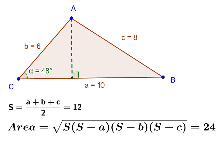 삼각형의 넓이 공식 - 헤론의 공식 : 네이버 블로그