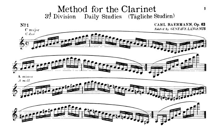[악보] 클라리넷 스터디 베어만 clarinet daily studies C.Baermann : 네이버 블로그