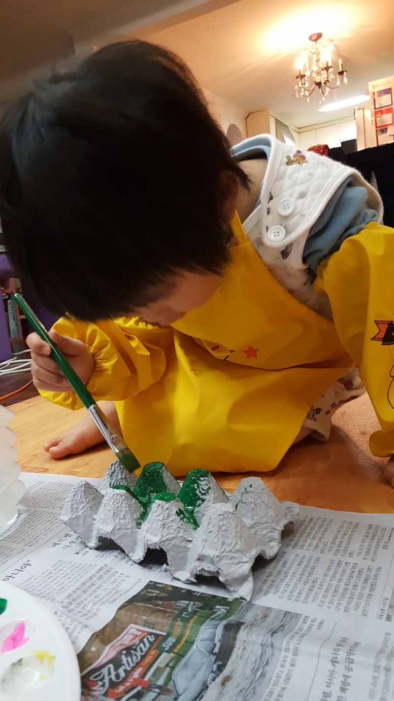 미술놀이 악어 만들기🐊 울퉁불퉁 악어 등은 계란판으로 네이버 블로그