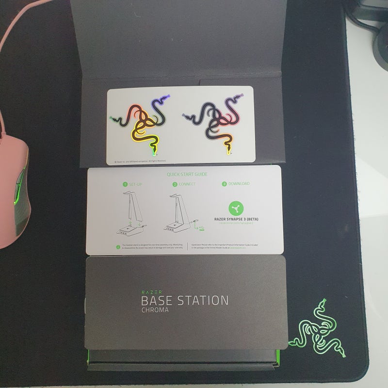 [RAZER] BASE STATION CHROMA - BLACK, [레이저] 헤드셋 거치대, 베이스 스테이션 크로마 - 블랙 ...