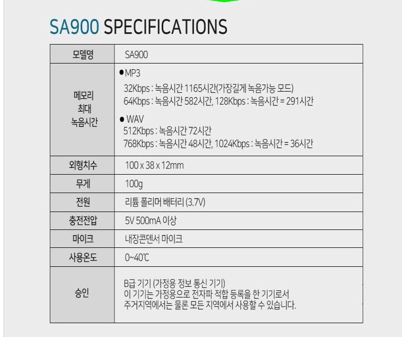 보이스 레코더 SAFA sa900 기능 설명 및 성능 테스트 : 네이버 블로그