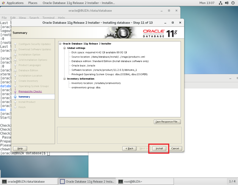 Oracle 11g(11.2.0.3) Install for linux 64bit : 네이버 블로그
