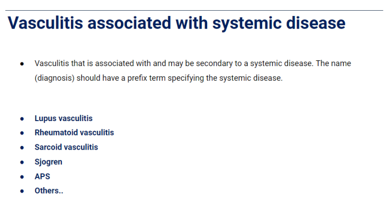 Vasculitis 1탄 - Vasculitis Classification : 네이버 블로그