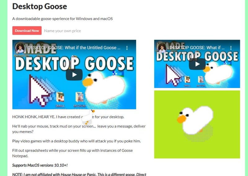 Desktop Goose 설치방법 및 리뷰 : 네이버 블로그