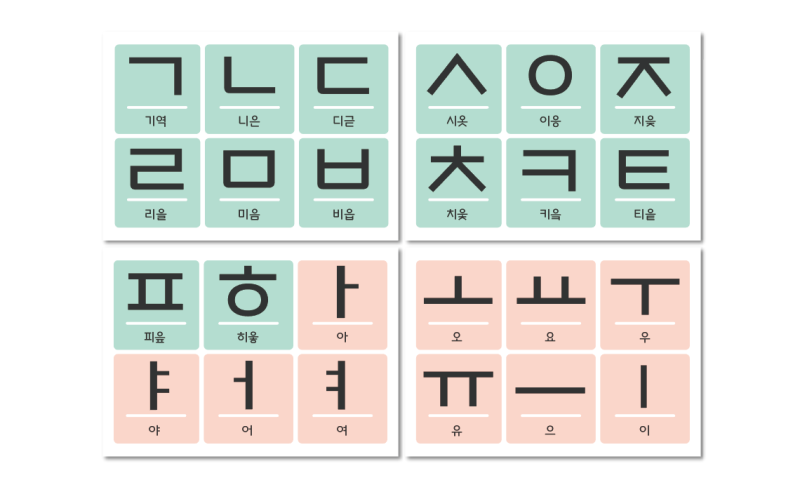 [도안 공유] 자음 카드 모음 카드 자음/모음 카드 자음과 모음 자료 사진자료 한글 카드 (PDF 파일 다운로드) : 네이버 블로그