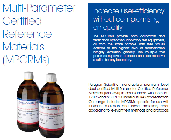 Paragon Scientific Certified Reference Materials (CRMs) and Standards ...