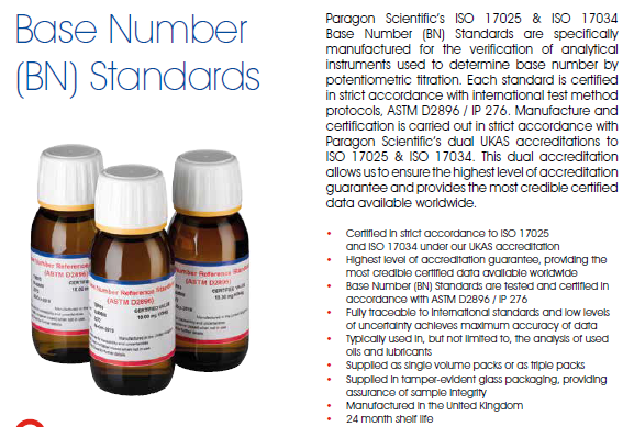 Paragon Scientific Certified Reference Materials (CRMs) and Standards ...