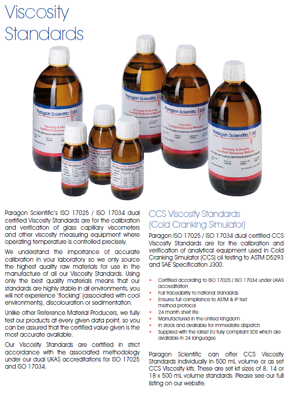 Paragon Scientific Certified Reference Materials (CRMs) and Standards ...