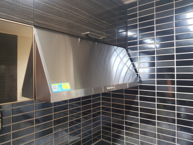 운정 후드 교체 해솔마을4단지 벽산우남연리지 작동을 멈춘 주방후드 교체 하츠의 데코후드 Hrh 90s를 설치합니다 파주