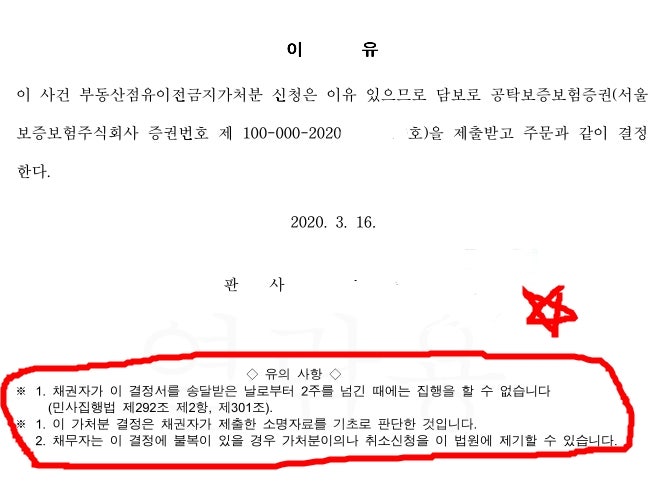 부동산점유이전 금지 가처분 결정담보제공 명령 강제집행 네이버 블로그