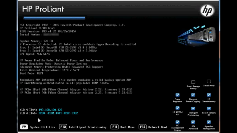 [HP] Gen9 iLO ip setting : 네이버 블로그