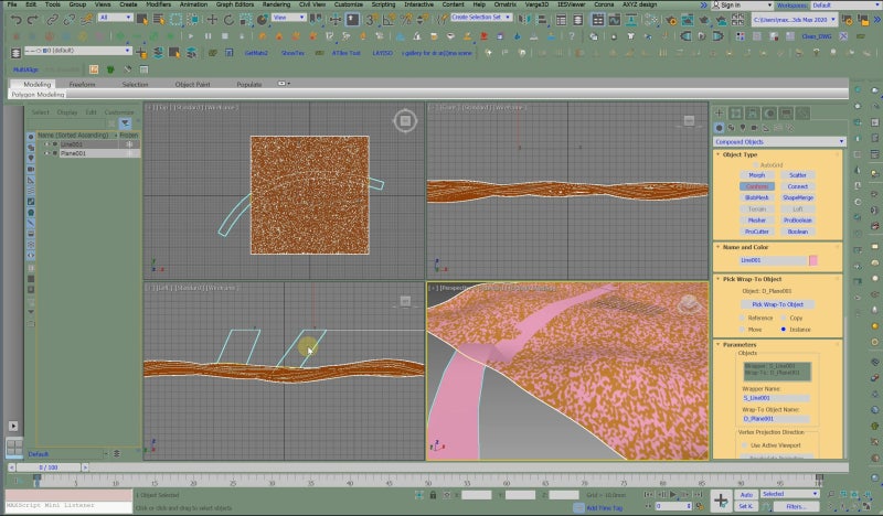 3d max의 shape merge와 conform : 네이버 블로그