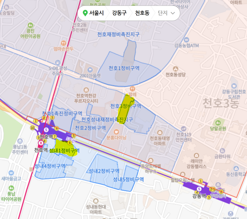 천호3구역 및 성내1구역 재정비촉진구역해제 공람 네이버 블로그