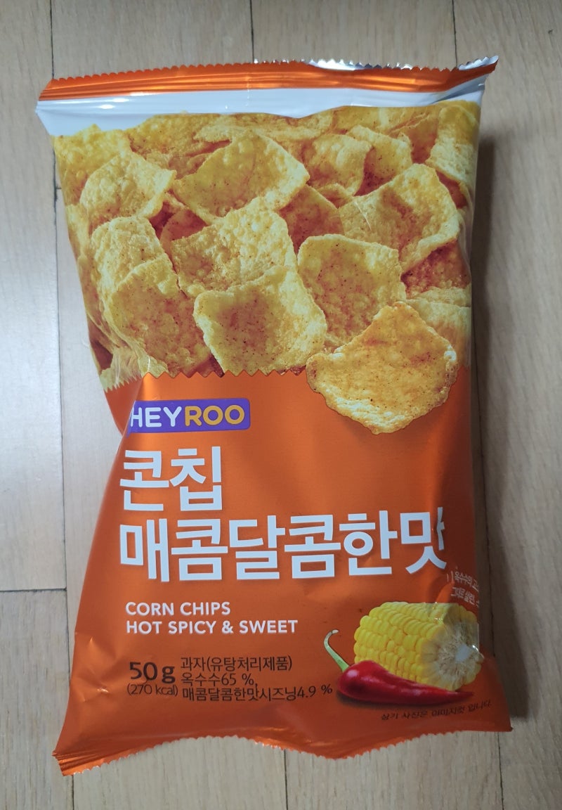 [ CU 편의점 ] HEYROO 콘칩 매콤달콤 한맛 후기 : 네이버 블로그