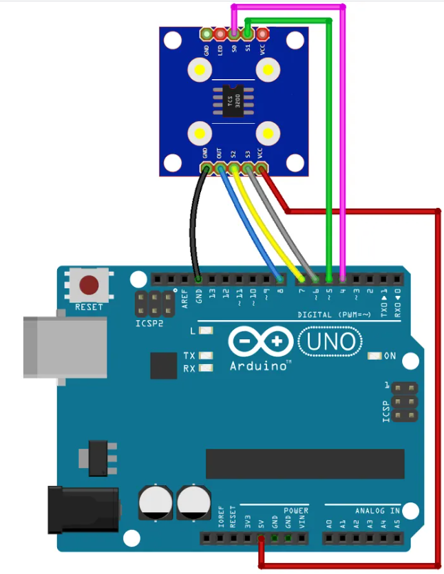 [아두이노 Arduino] TCS3200 색 감지 센서 사용하기 (Color Detector / Color Sensor ...
