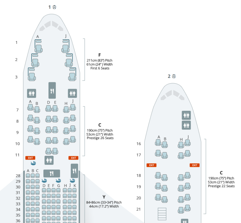 런던 히드로 인천 대한항공 747-8i 비지니스 프레스티지 좌석 추천 KE908 KE907 : 네이버 블로그