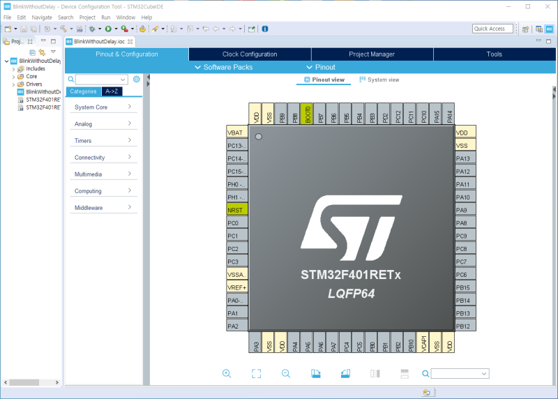 STM32F401 Nucleo-64 보드에서 STM32CubeIDE를 활용한 Blink Without Delay 돌려보기 ...