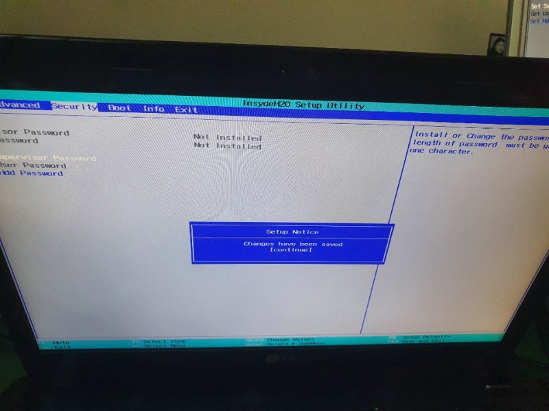 CMOS 비밀번호 설정 방법 | 노트북 제조사별 BIOS 모드 설정 방법 : 네이버 블로그