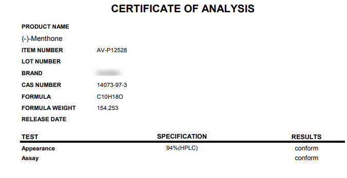 [멘톤] Menthone/CAS NO. 14073-97-3 식물추출물 판매업체 : 네이버 블로그
