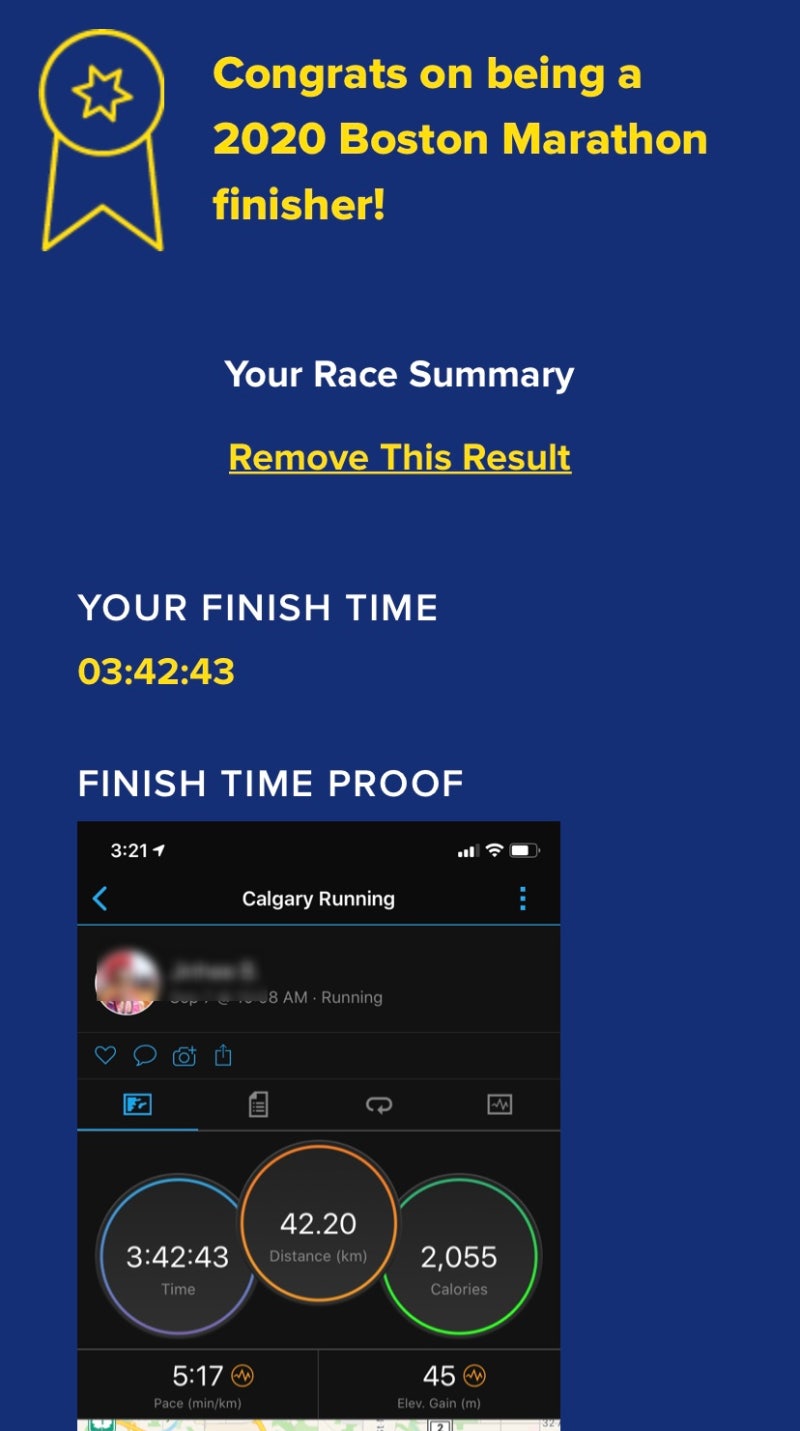 2020 Virtual Boston Marathon 26miles 완주 : 네이버 블로그