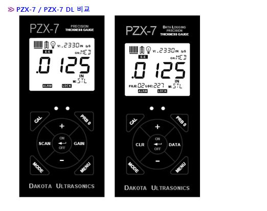 [DAKOTA] PZX-7 시리즈 두께측정기 / PX-7 업그레이드 제품 / PZX-7DL, PZX-7 DL, PZX-7 ...
