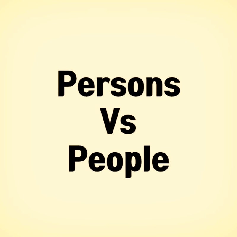 영어 단어 - 헷갈리는 person, persons, people 차이점 : 네이버 블로그
