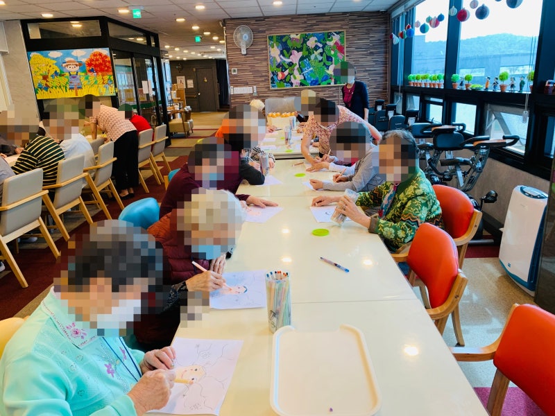 식사동주간보호센터미술프로그램에바알머슨 따라하기시니어데이케어 주은 일산센터 네이버 블로그