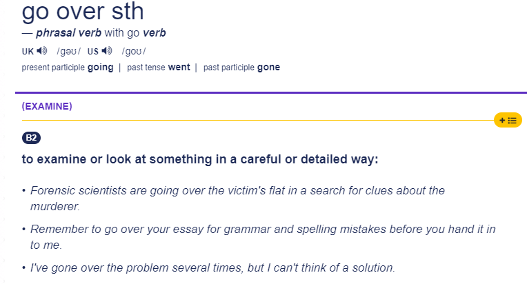 검토하다 영어로 Look over, Go over 중 뭘 써야 할까? : 네이버 블로그