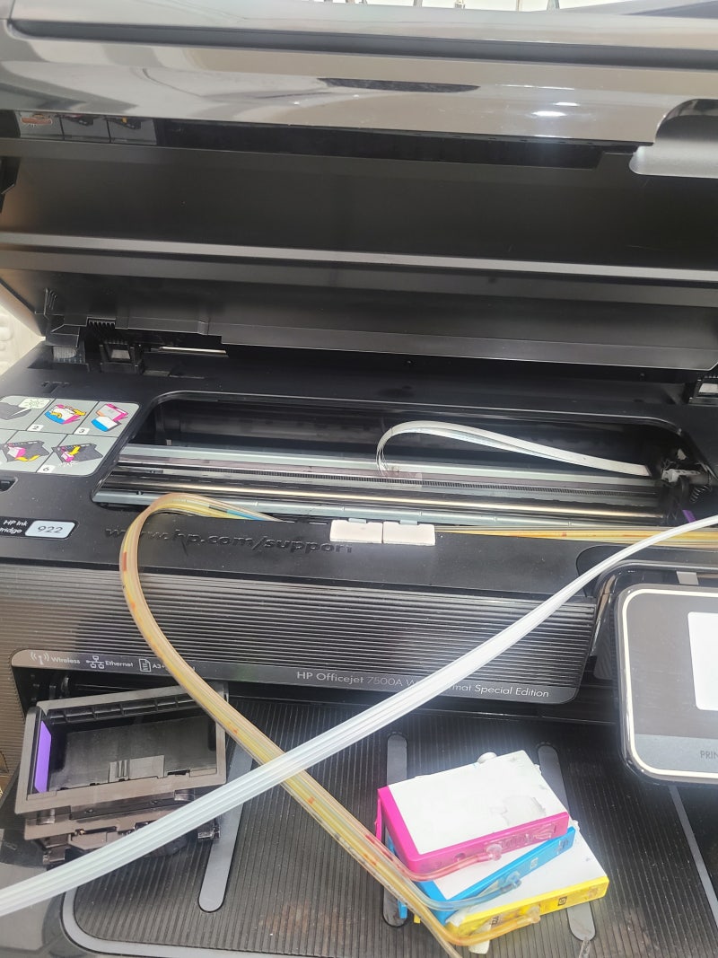 Hp Officejet 7500a 색상불량 헤드카트리지수리 프린터수리 잉크잼 네이버 블로그