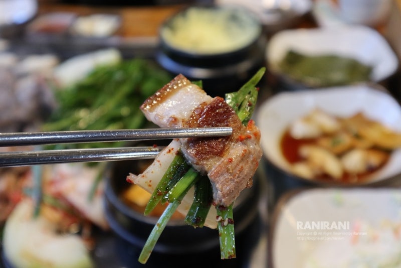 삼전동 석촌고분역 맛집 삼겹살 돌판구이 불쇼 고기집 네이버 블로그