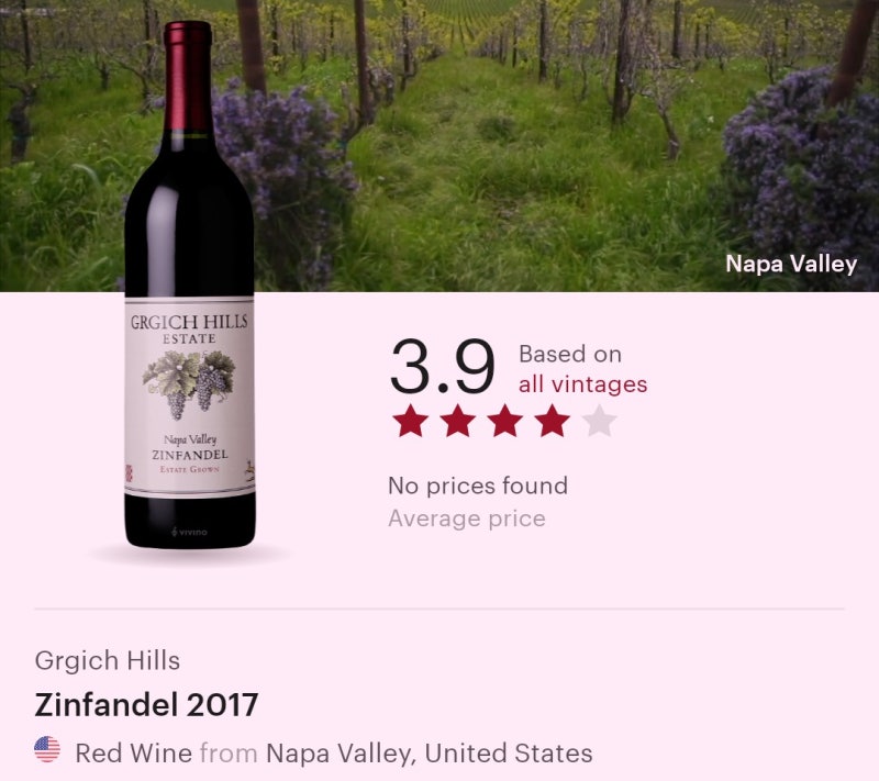 와인앤모어 탐방기 - 그르기치 힐스 진판델&콜롬비아크레스트 H3 레슈보 Grgich Hills Estate Zinfandel ...
