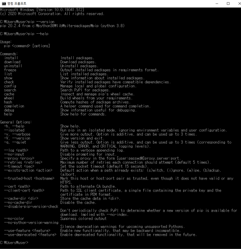 파이썬 pip으로 PyPI(Python Package Index) 내 패키지 및 모듈 설치하기 - pip install 명령어 ...