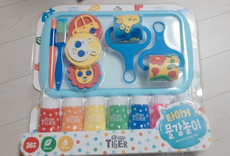 엄마표 미술놀이 마이리틀타이거 물감놀이세트 네이버 블로그
