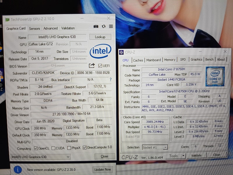 intel Core i7-8750H 2.20GHz (Mobile) : 네이버 블로그