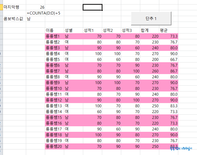 엑셀 Vba 매크로 Offset을 이용한 자동화 With 엑사남 15강 네이버 블로그