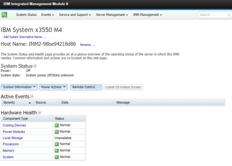 IBM Server IMM2 설정 Default : 네이버 블로그