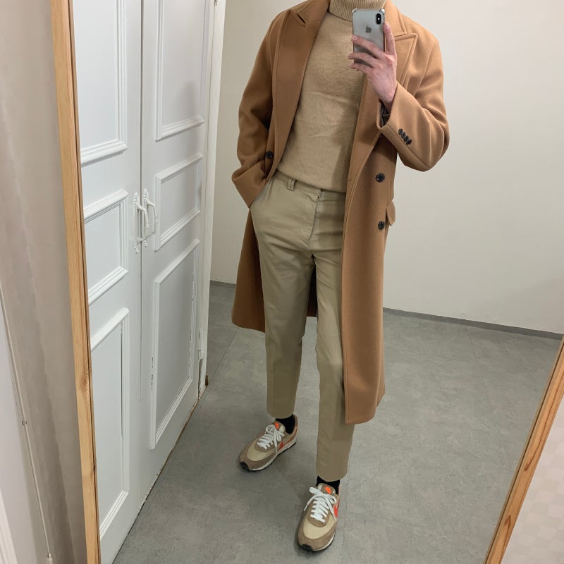 남자 베이지 코트 코디 유뱅의 데일리룩 블로그 네이버 블로그