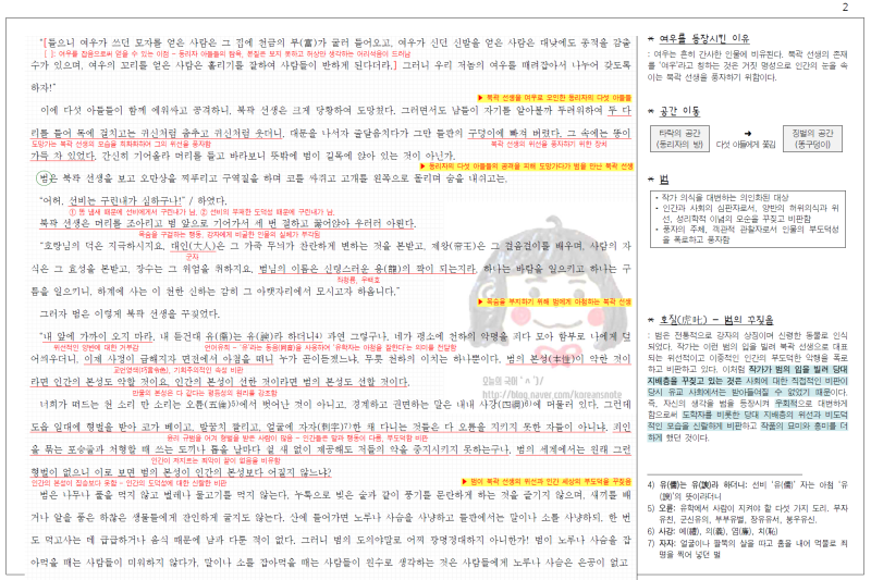 호질박지원 해설과 기출문제 오늘의 국어 네이버 블로그