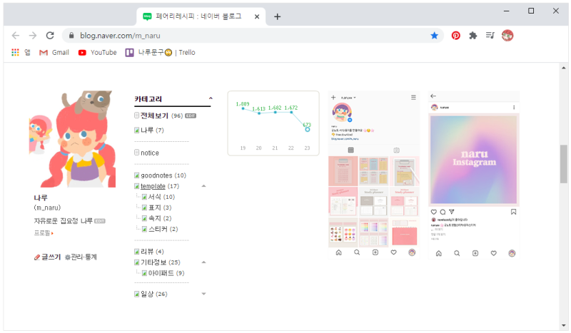 네이버 블로그 꾸미기 인스타 위젯 더 예쁘게 등록하는 법 네이버 블로그