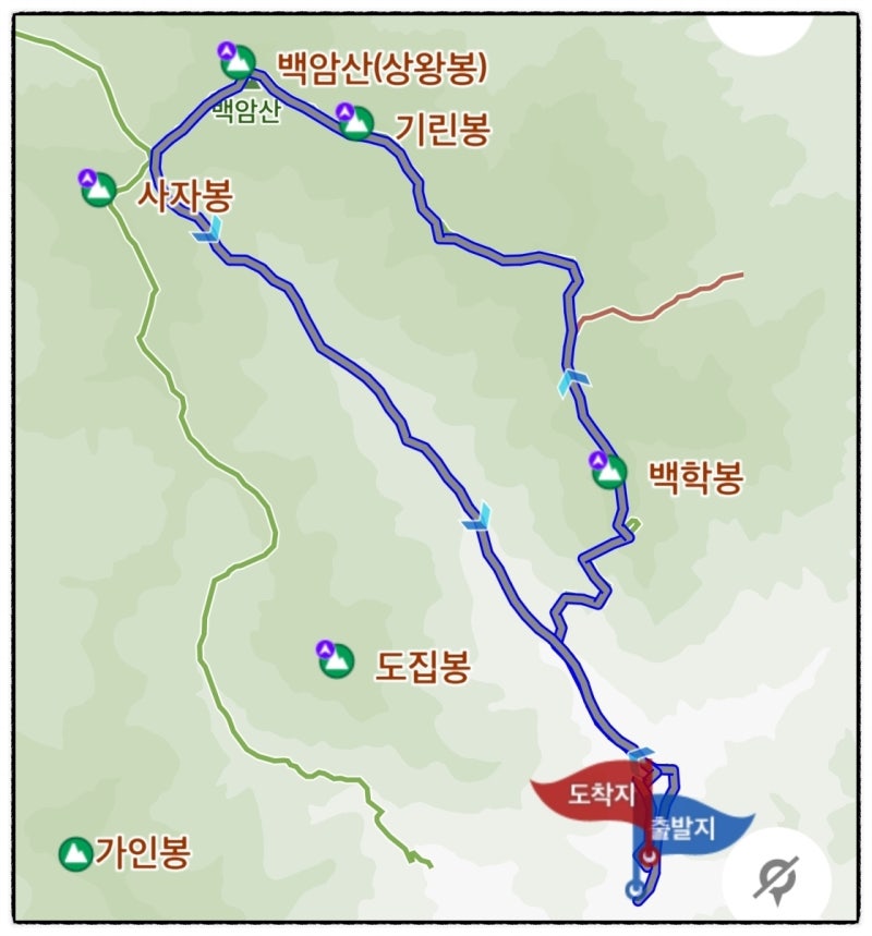 장성 백암산 등산코스 백양사~백학봉~상왕봉 지도 블랙야크 명산100 72번째 네이버 블로그