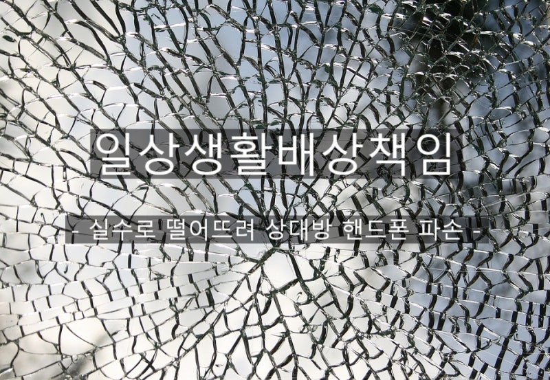 실수로 떨어뜨려 파손된 핸드폰 일상생활배상책임 보험으로 처리하세요 네이버 블로그